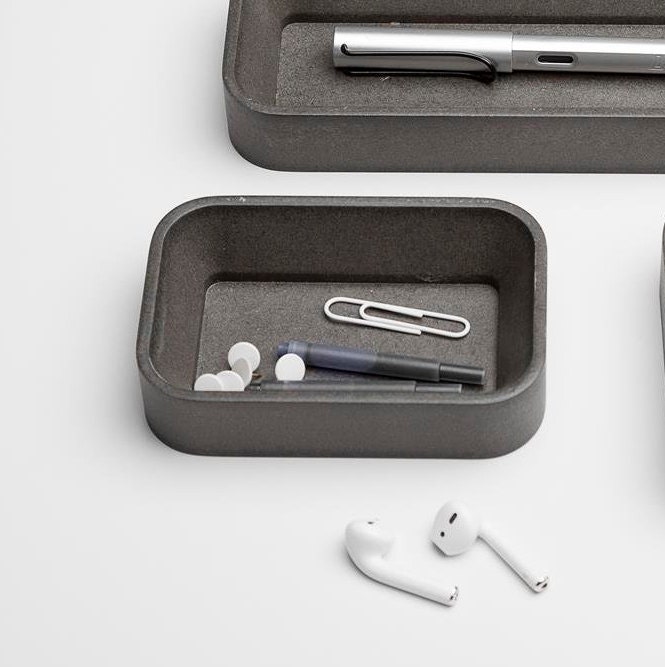 Grey Wood Paper Clip Holder Wood Paper Clip Cup Wooden Paper - Etsy