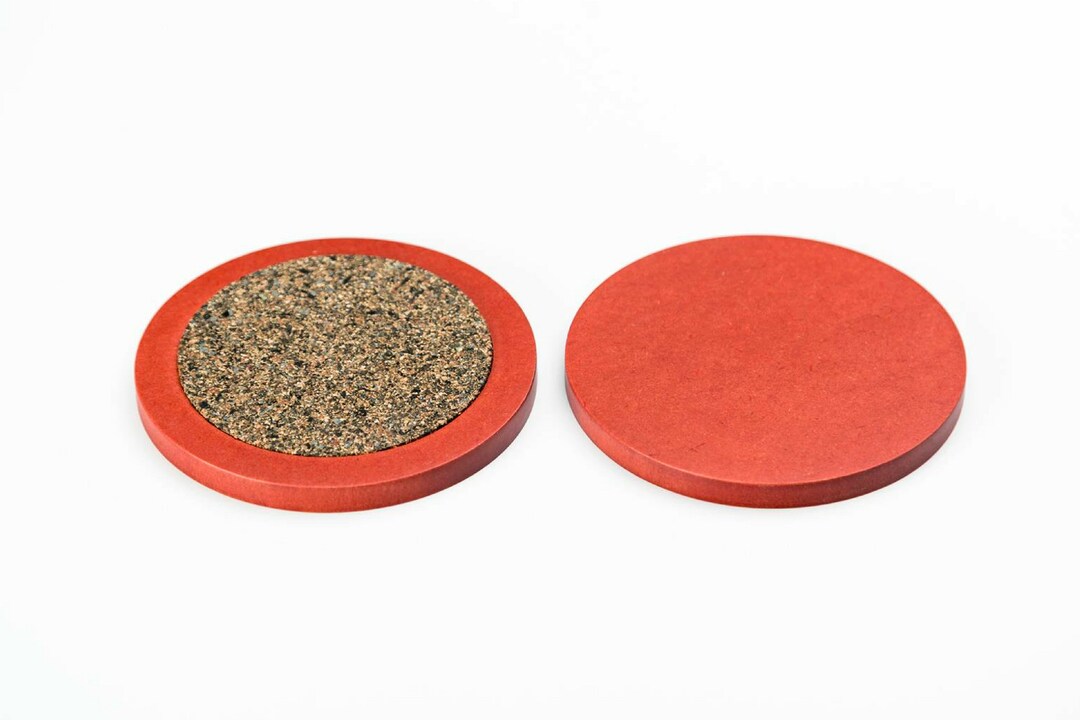 Red Round Drink Coaster, Wooden Beverage Coaster, Housewarming Gift ...