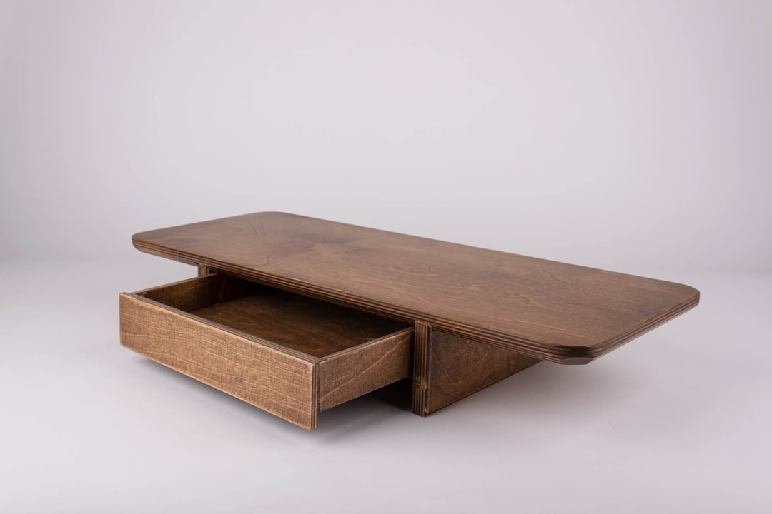 Wooden Monitor Stand With Drawer, Monitor Desk Shelf, Computer Riser ...