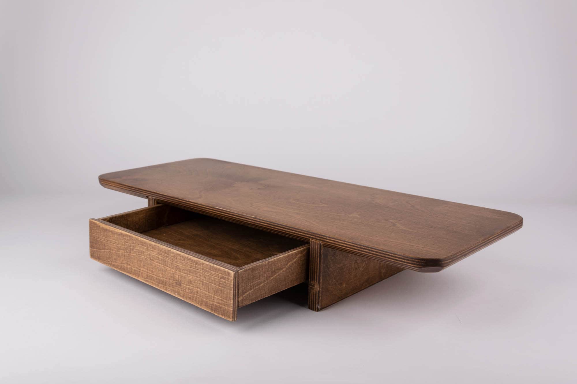 Wooden Monitor Stand With Drawer, Monitor Desk Shelf, Computer Riser ...