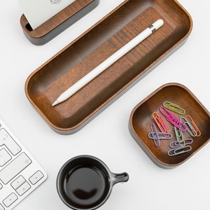 Fountain Pen Tray, Pen Rest, Wood Pen Holder for Desk, Wooden Pencil ...