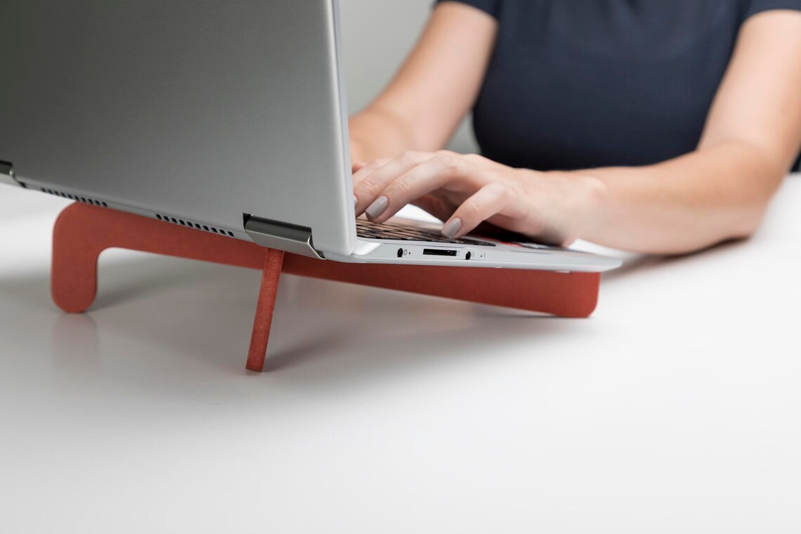 Black Minimalist Laptop Stand for Desk Portable Laptop Riser | Etsy