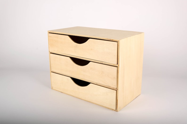 Wooden Desk Organizer With Drawer, Desktop Storage Box With Drawer ...