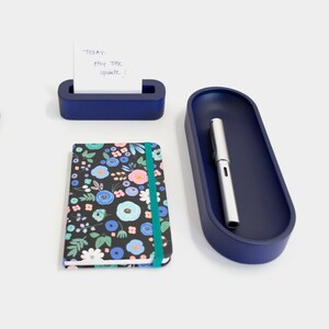 Night Blue Pen Holder, Desk Organizer Tray, Minimalist Organiser for ...