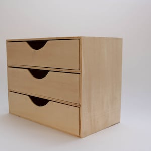 Wooden Desk Organizer With Drawer, Desktop Storage Box With Drawer ...