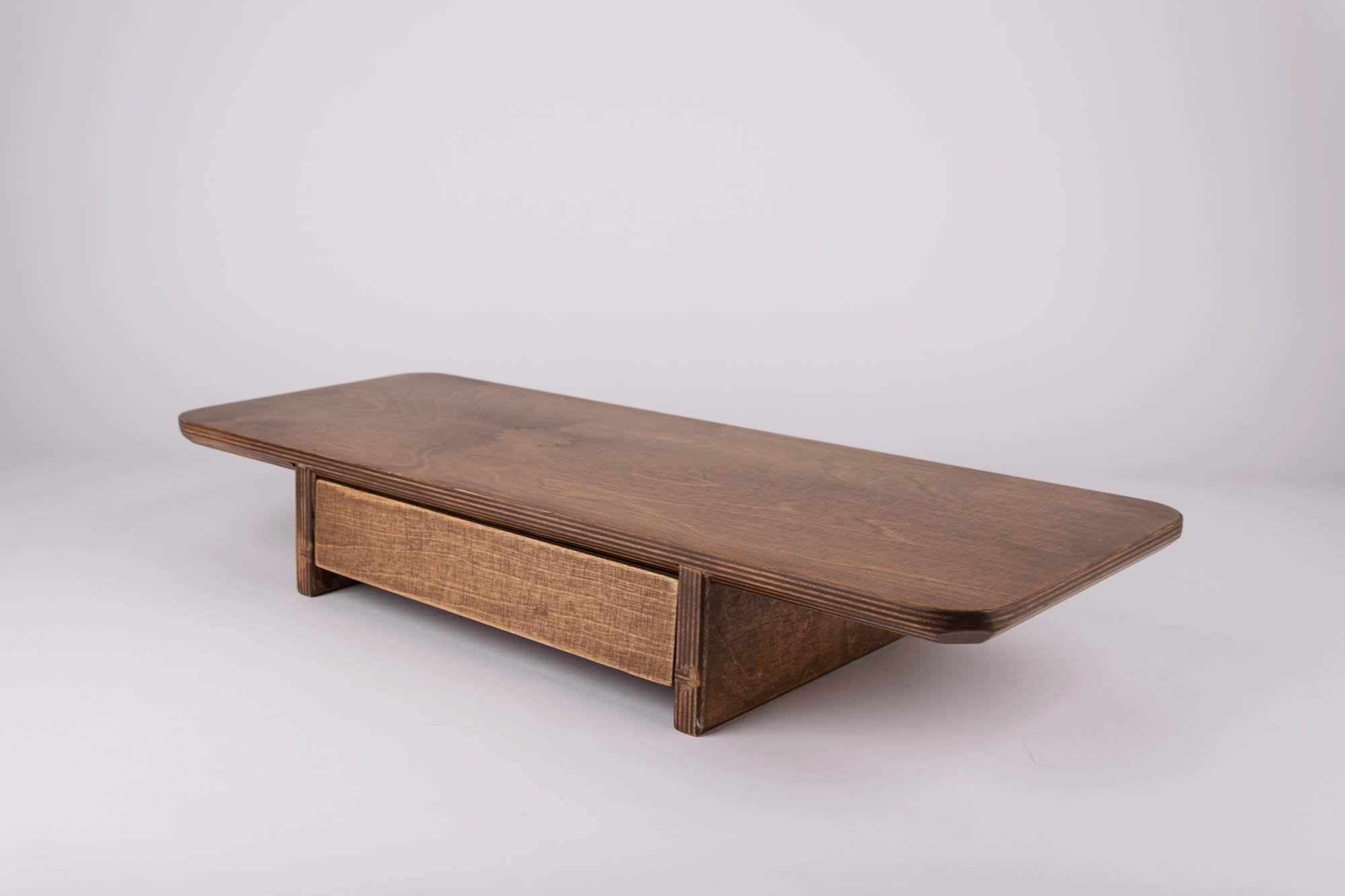 Wooden Monitor Stand With Drawer, Monitor Desk Shelf, Computer Riser ...