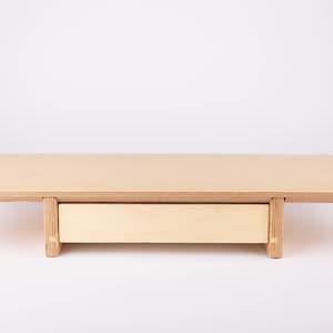 Wooden Monitor Stand With Drawer, Monitor Desk Shelf, Computer Riser ...