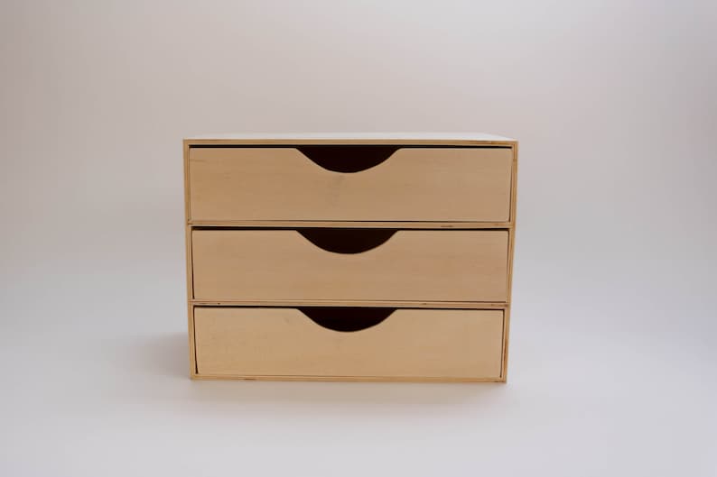 Wooden Desk Organizer With Drawer, Desktop Storage Box With Drawer ...