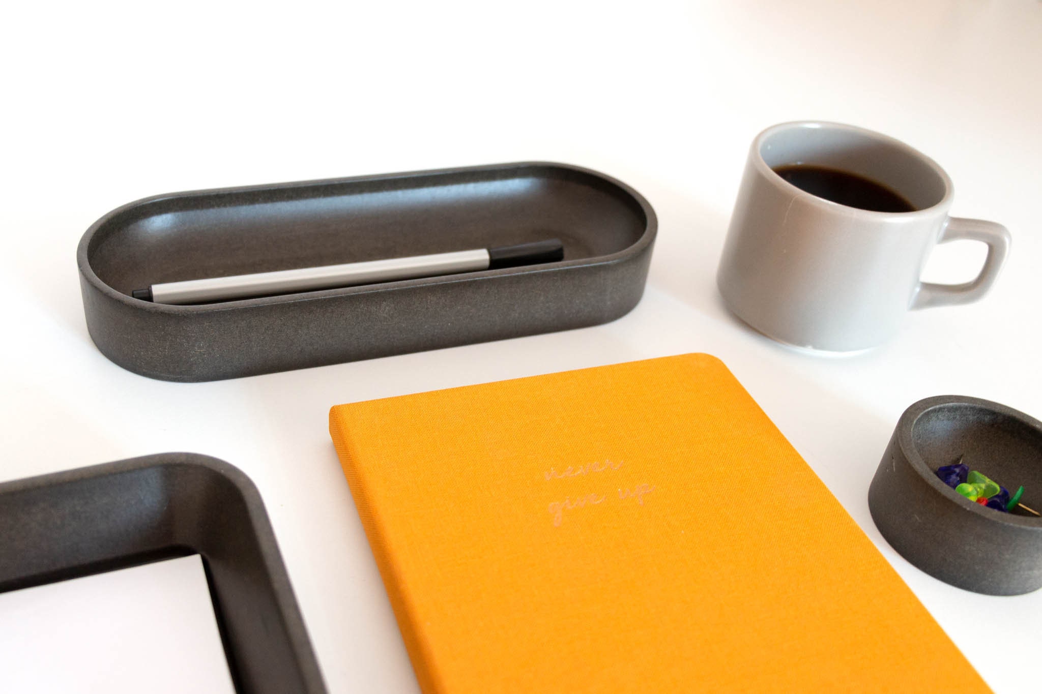 Night Blue Pen Holder Desk Organizer Tray Minimalist | Etsy