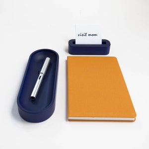 Night Blue Pen Holder, Desk Organizer Tray, Minimalist Organiser for ...