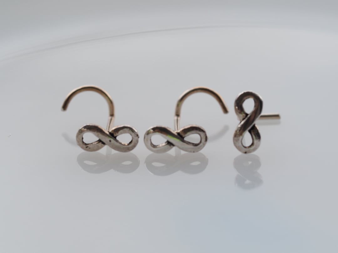 18 , 20 Gauge , Infinity Nose Stud, Nose Screw, Jewelry Nose Stud, Body ...