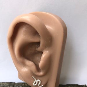 Small Snake Earrings , 925 Sterling Silver, Snake Stud Earrings ,snake ...