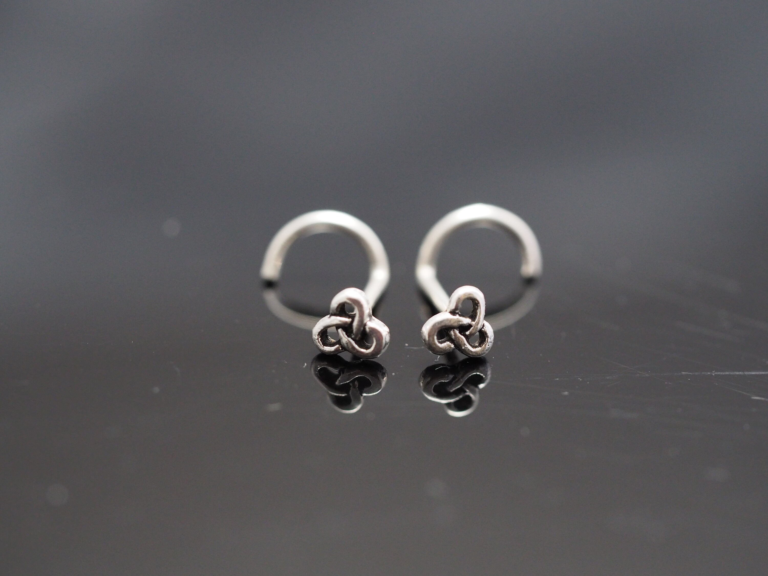 Nose Stud trinity Celtic Knot Sterling Silver Nose Stud / - Etsy Australia