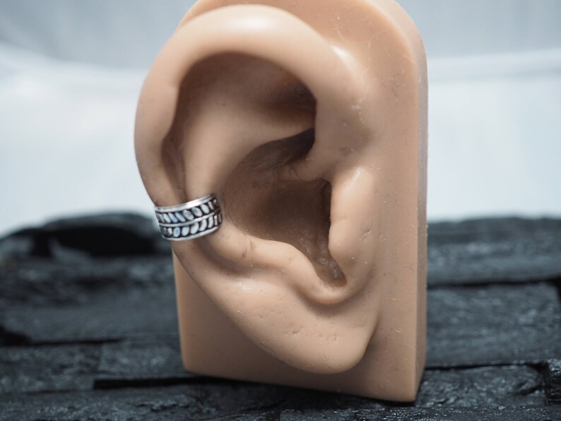 Silver Ear Cuff Non Pierce Ear Cuff Helix Cartilage Body | Etsy