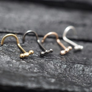 20 Gauge Sterling Silver Mini Ball Nose Stud / Nose Screw / | Etsy