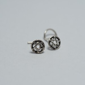 Pentacle Nose Stud, Sterling Silver Nose Stud / Nose Ring, Jewelry Nose ...