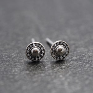UFO Stud Earrring, 925 Sterling Silver, Minimal Jewelry, Silver Stud ...