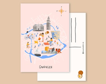 Map of Groningen - Etsy