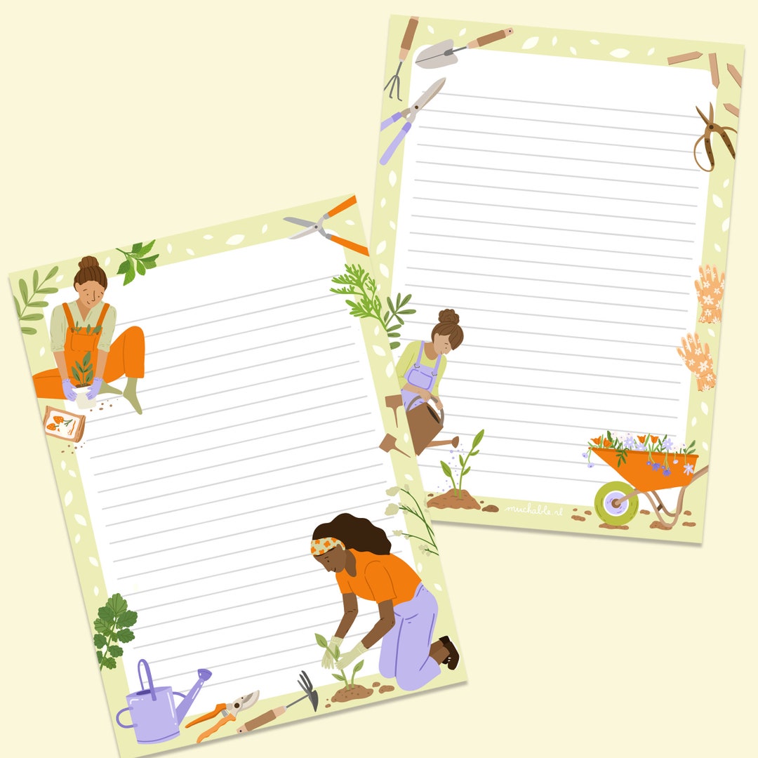 Double Sided Notepad A5 Gardening - Etsy Denmark