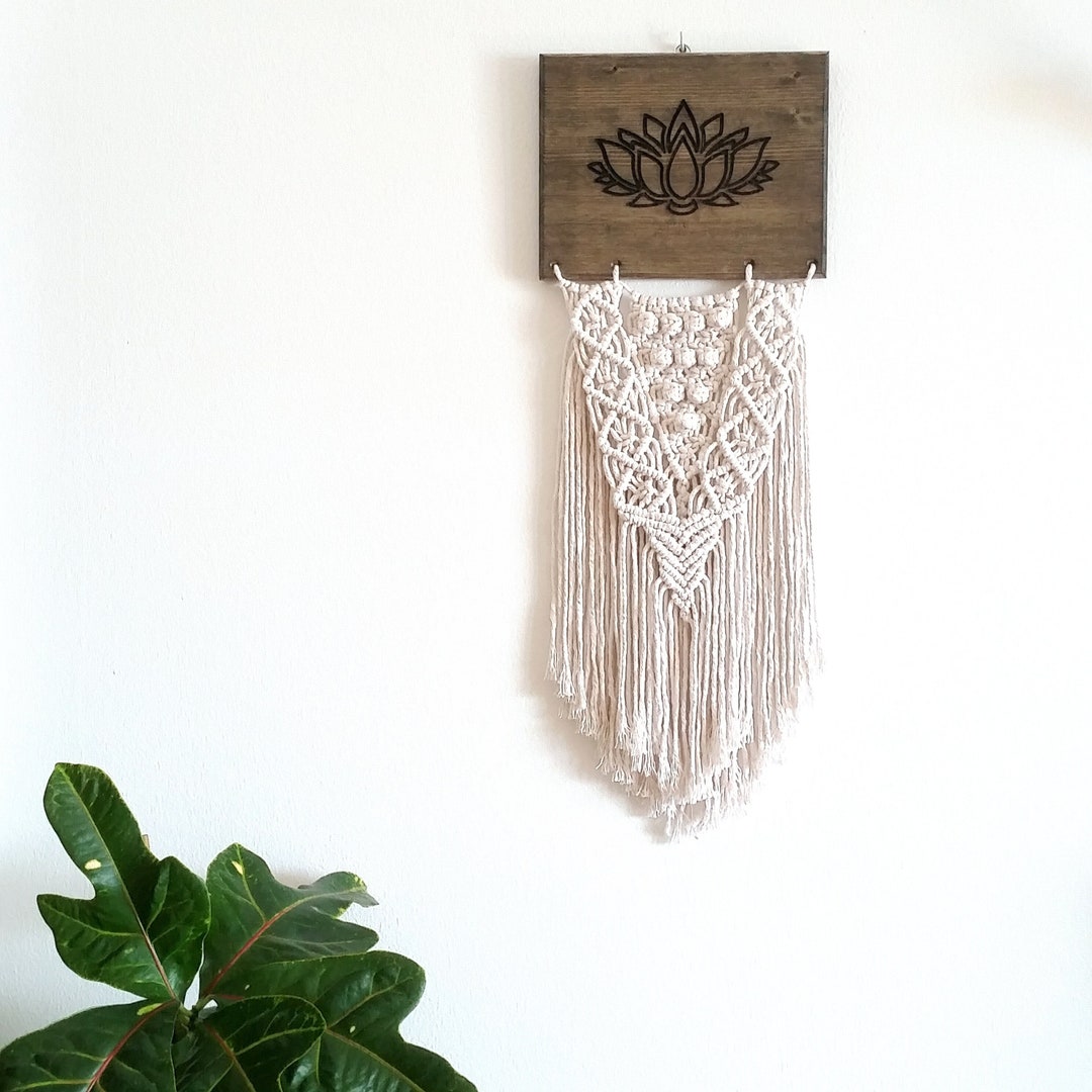 Lotus Macramé Zen Decor SACRED LOTUS for Yoga Studio - Etsy