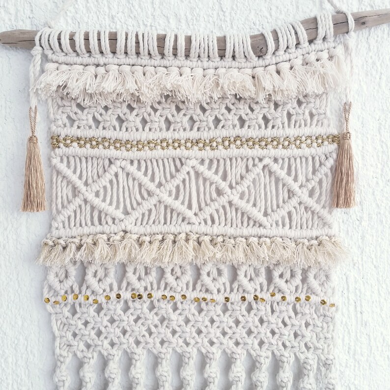 HANDIRA Gold Macramé Wall Hanging / Moroccan Wedding Blanket | Etsy