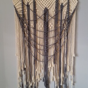 UNWIND UNDONE Macramé Wall Hanging Boho Decor Grey Bohemian - Etsy