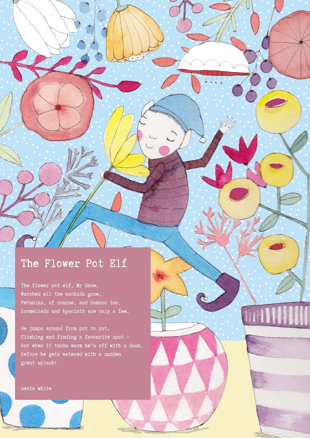 The Flower Pot Elf - Original Poem Print PDF Digital Download - Etsy