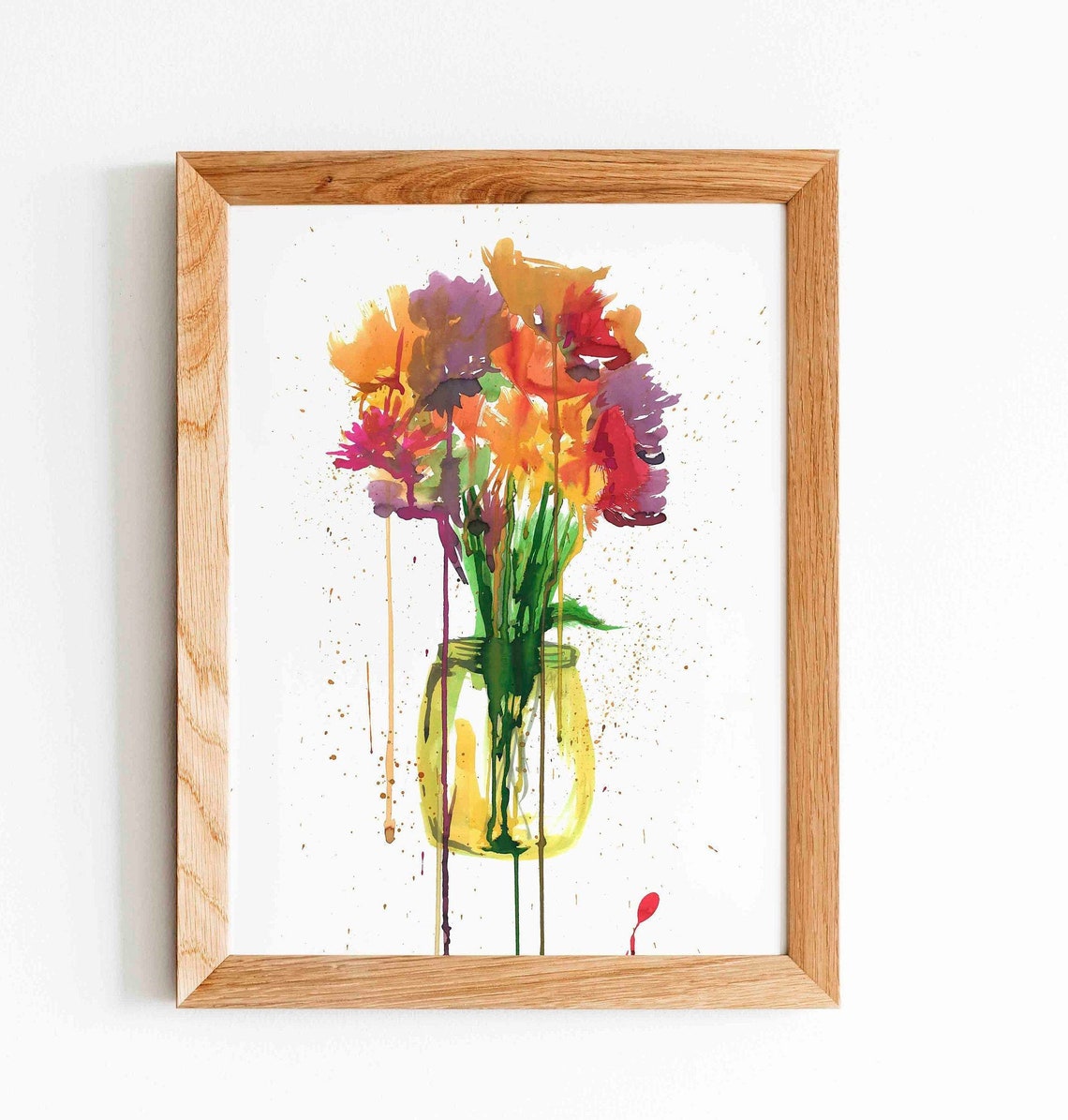 A4 Brusho Watercolour Flowers - Etsy