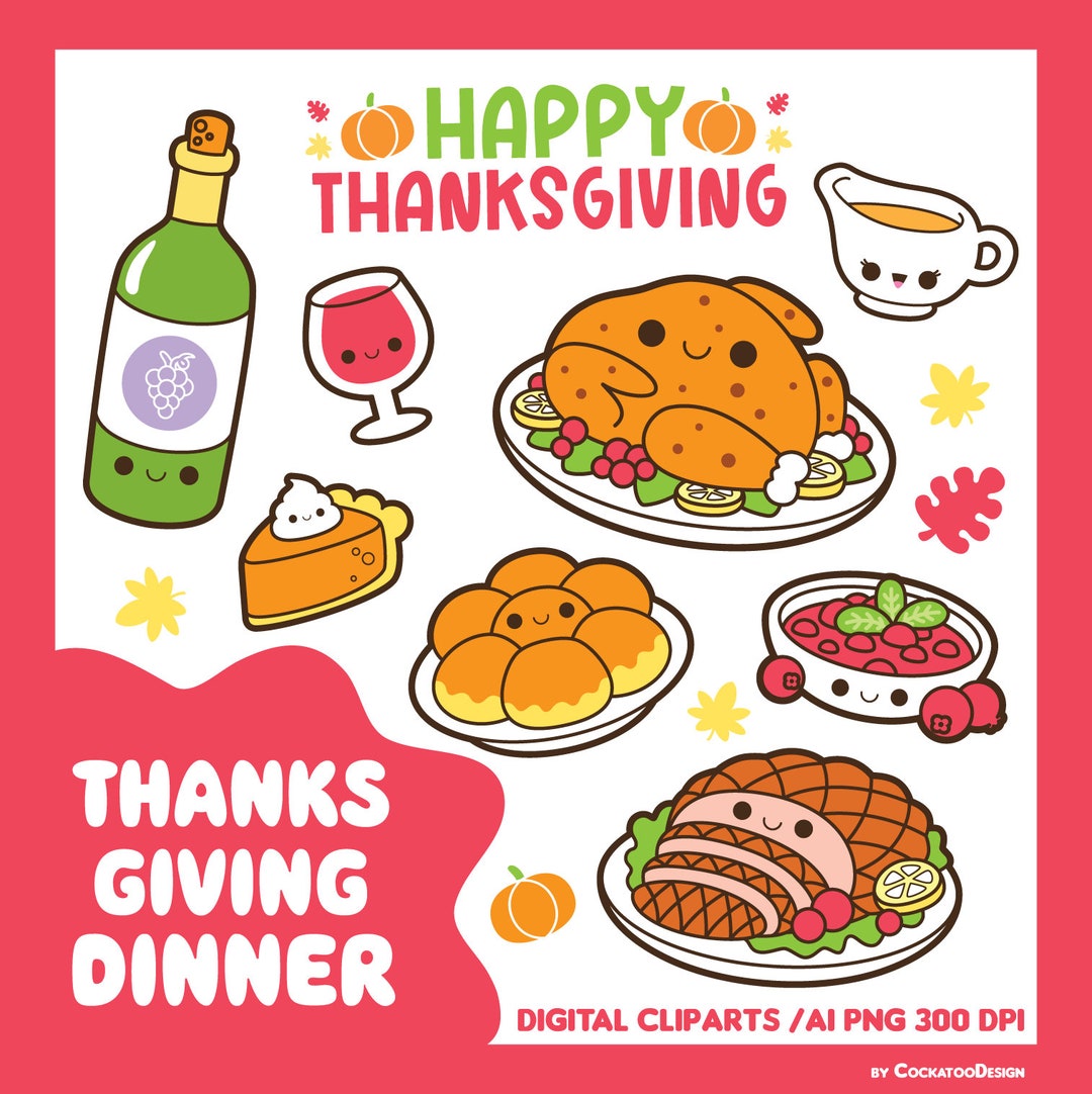 Thanksgiving Dinner Clipart, Turkey Gravy Clipart, Thanksgiving Food ...