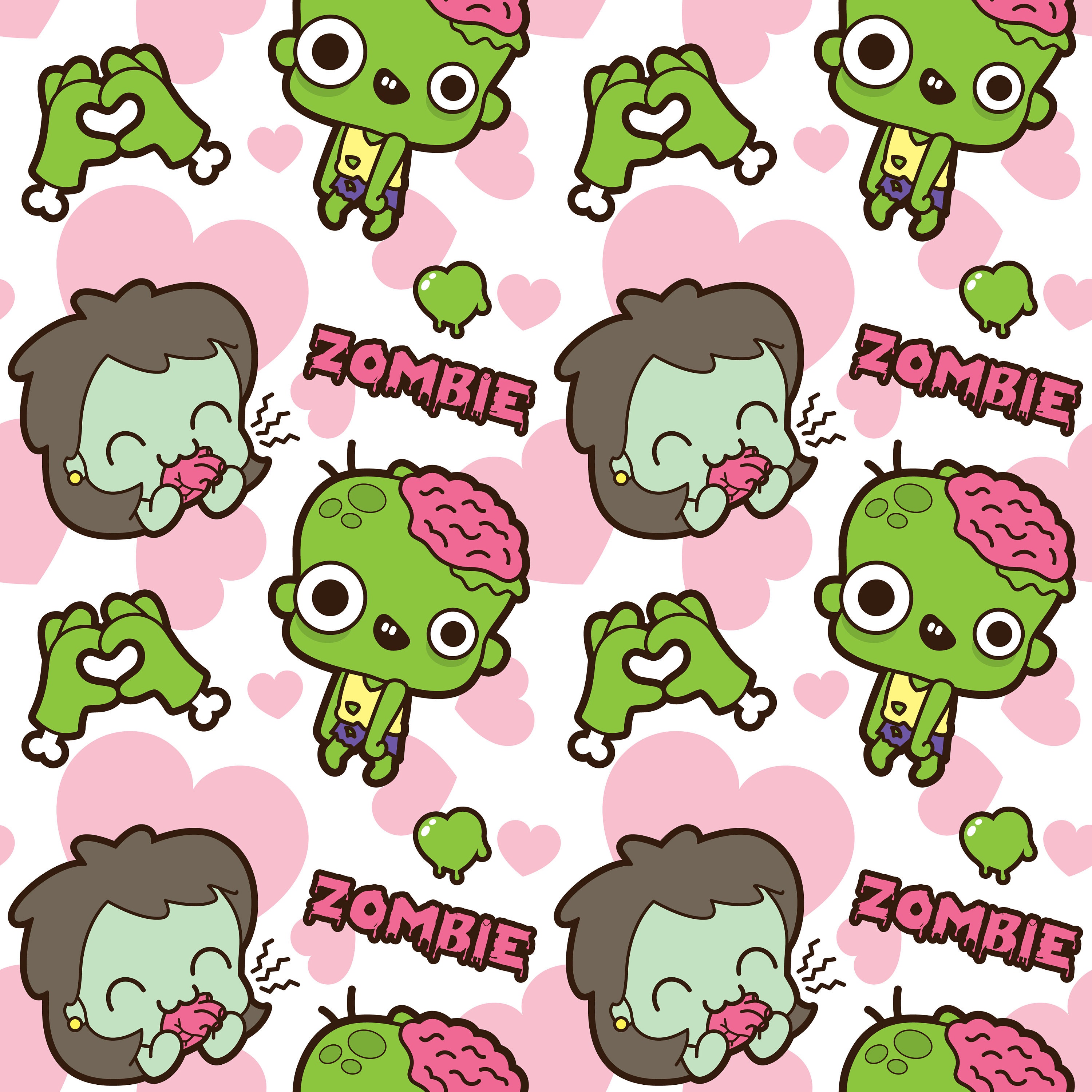 Zombie Clipart, Kawaii Zombie Clipart, Cute Zombie Clipart, Kawaii ...