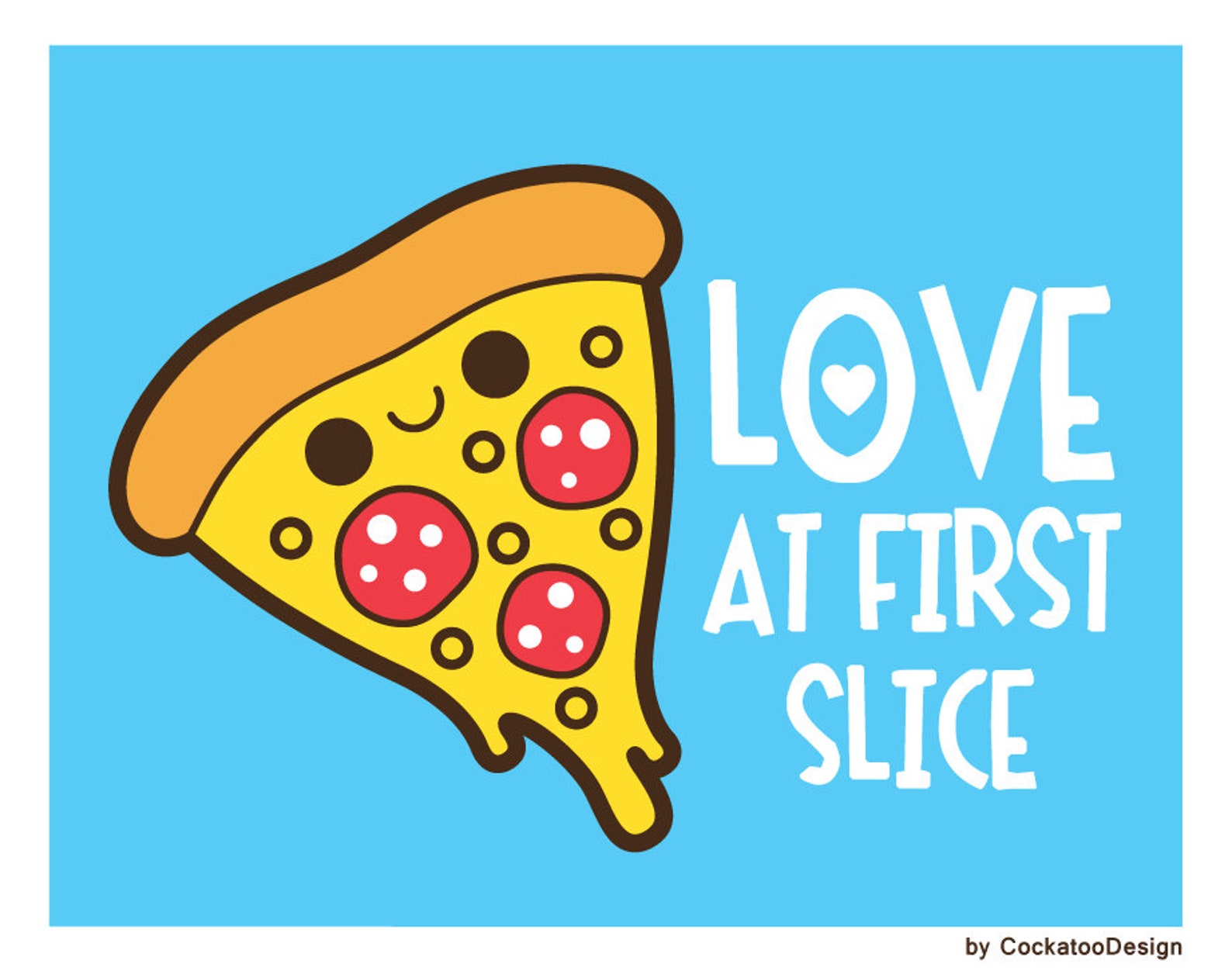 Kawaii pizza clipart kawaii clipart lindo clipart pizza | Etsy