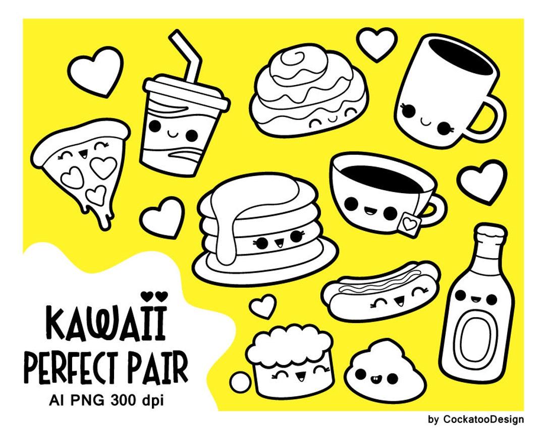 Food Digital Stamp, Valentine Digital Stamp, Coffee Digital Stamp ...