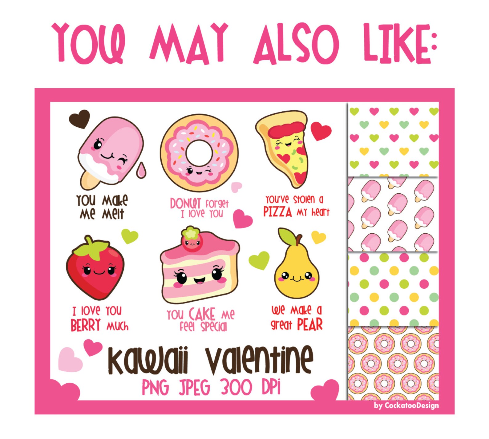 Kawaii Clipart Sushi Clipart Kawaii Valentine Clipart Sushi | Etsy