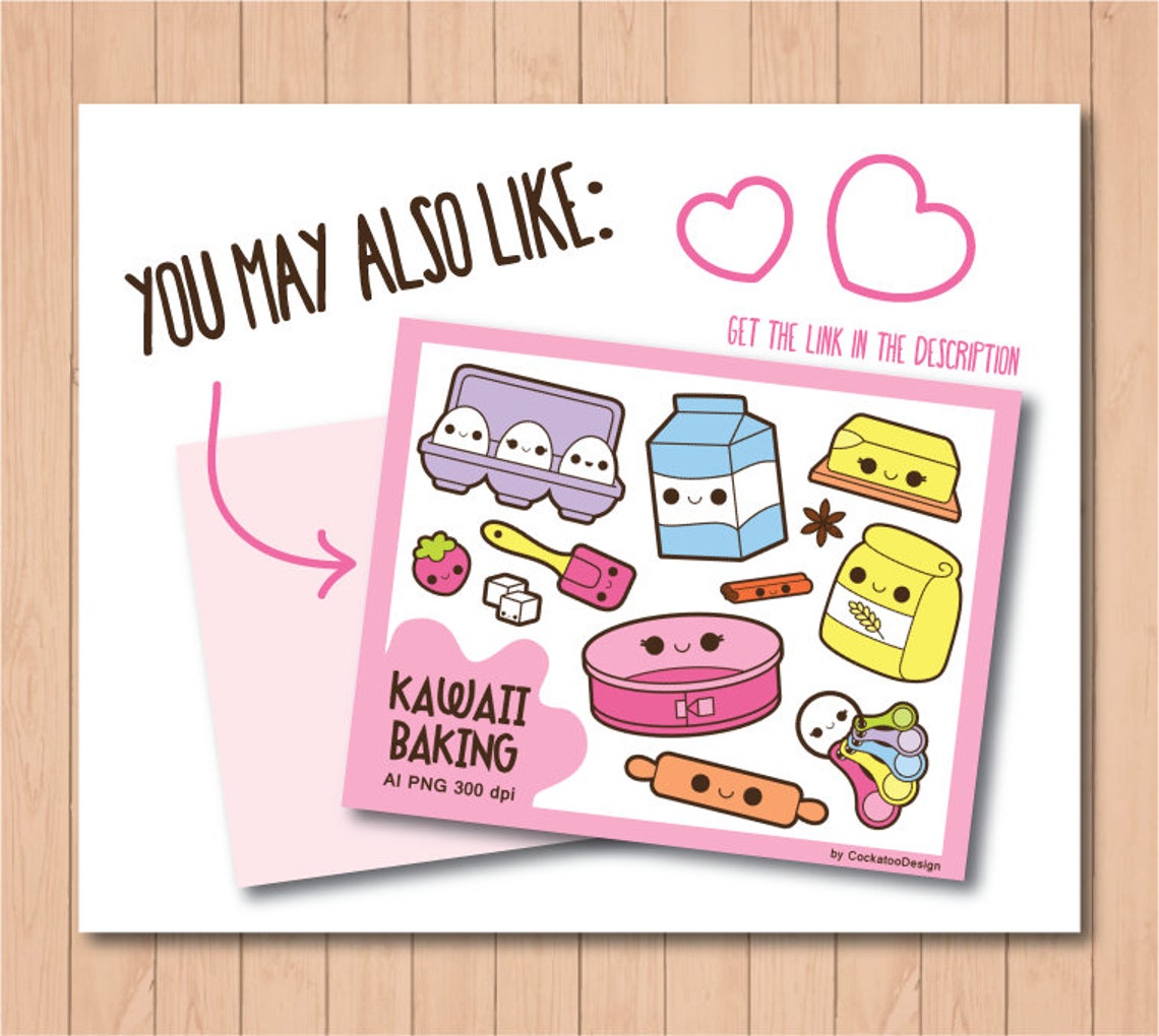 Kawaii Kitchen Clipart Kawaii Cooking Clip Art Cute Kitchen - Etsy