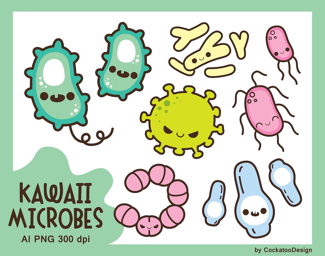 Bacteria Clipart, Virus Clipart, Microbe Clipart, Germ Clipart ...