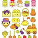 Kawaii Fall Clipart, Kawaii Autumn Clipart, Kawaii Harvest Clipart ...
