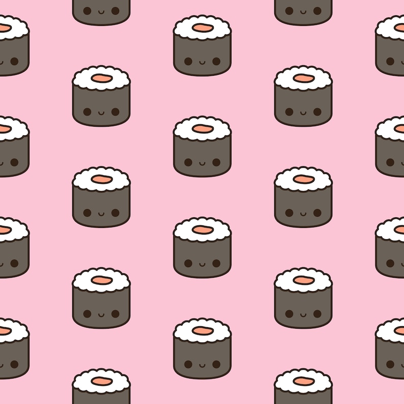 Sushi Digital Papers Kawaii Sushi Digital Papers Sushi - Etsy