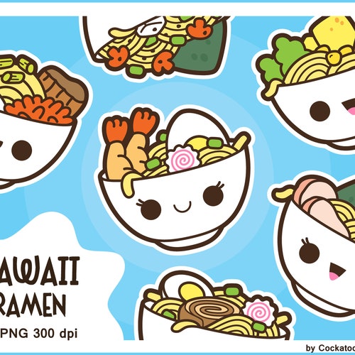 Ramen Clipart Kawaii Ramen Clipart Chinese Food Clipart - Etsy