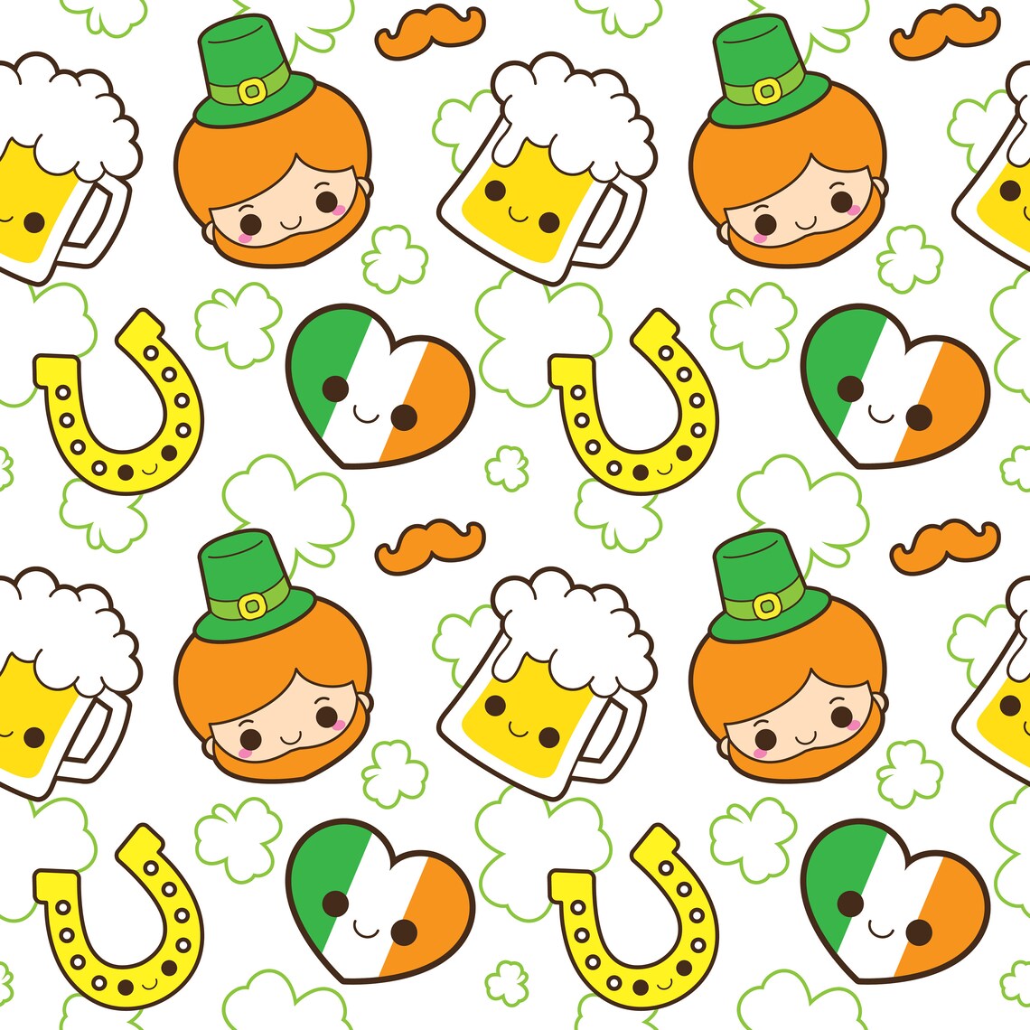 St.patricks Day Clipart Saint Patricks Day Clip Art Kawaii - Etsy