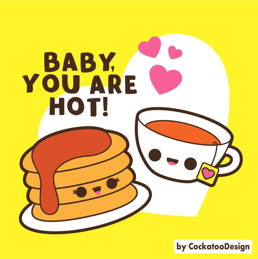 Valentine Clipart Kawaii Food Clipart Kawaii Valentines Day - Etsy