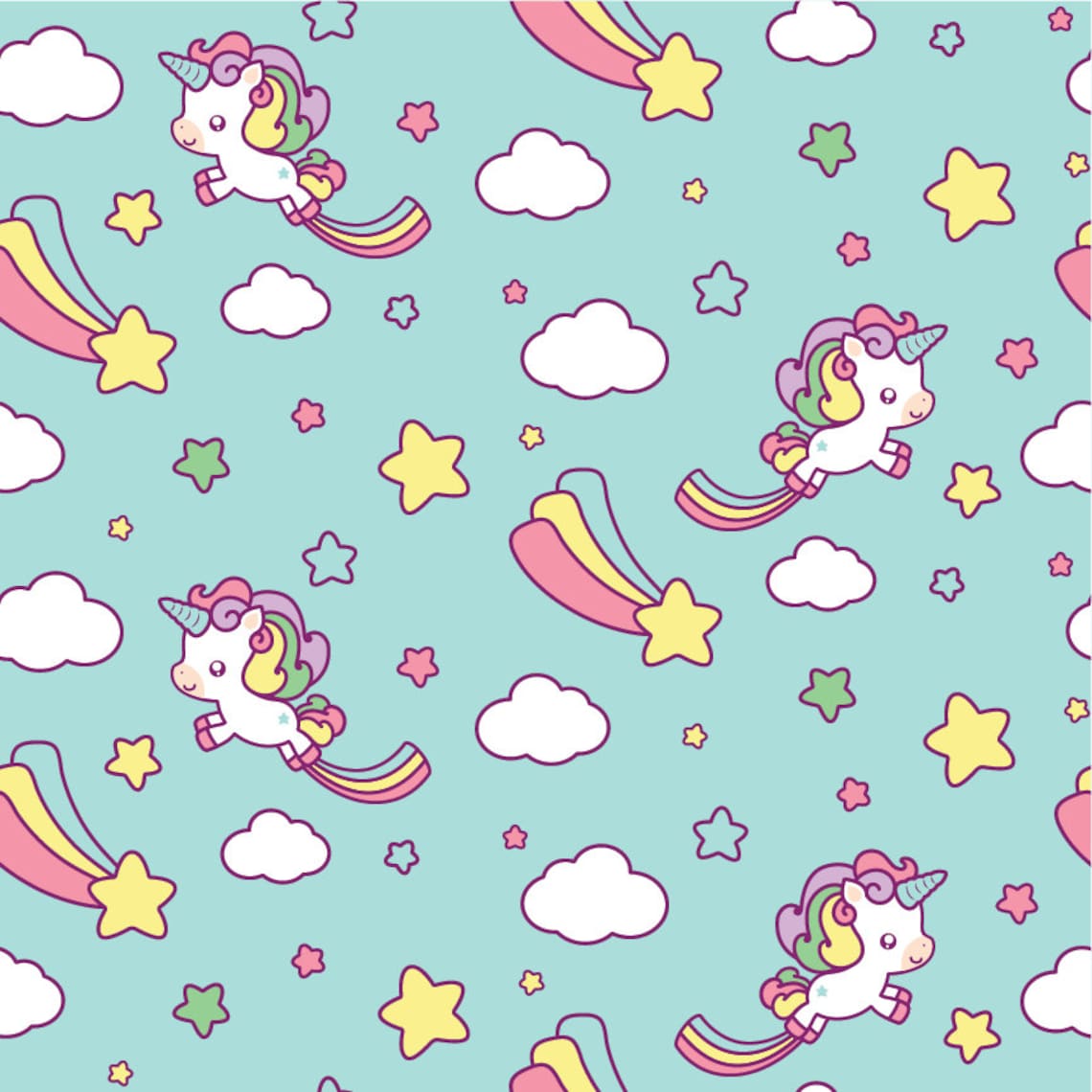 Unicorn Clipart Kawaii Unicorn Clipart Unicorn Clipart Cute | Etsy