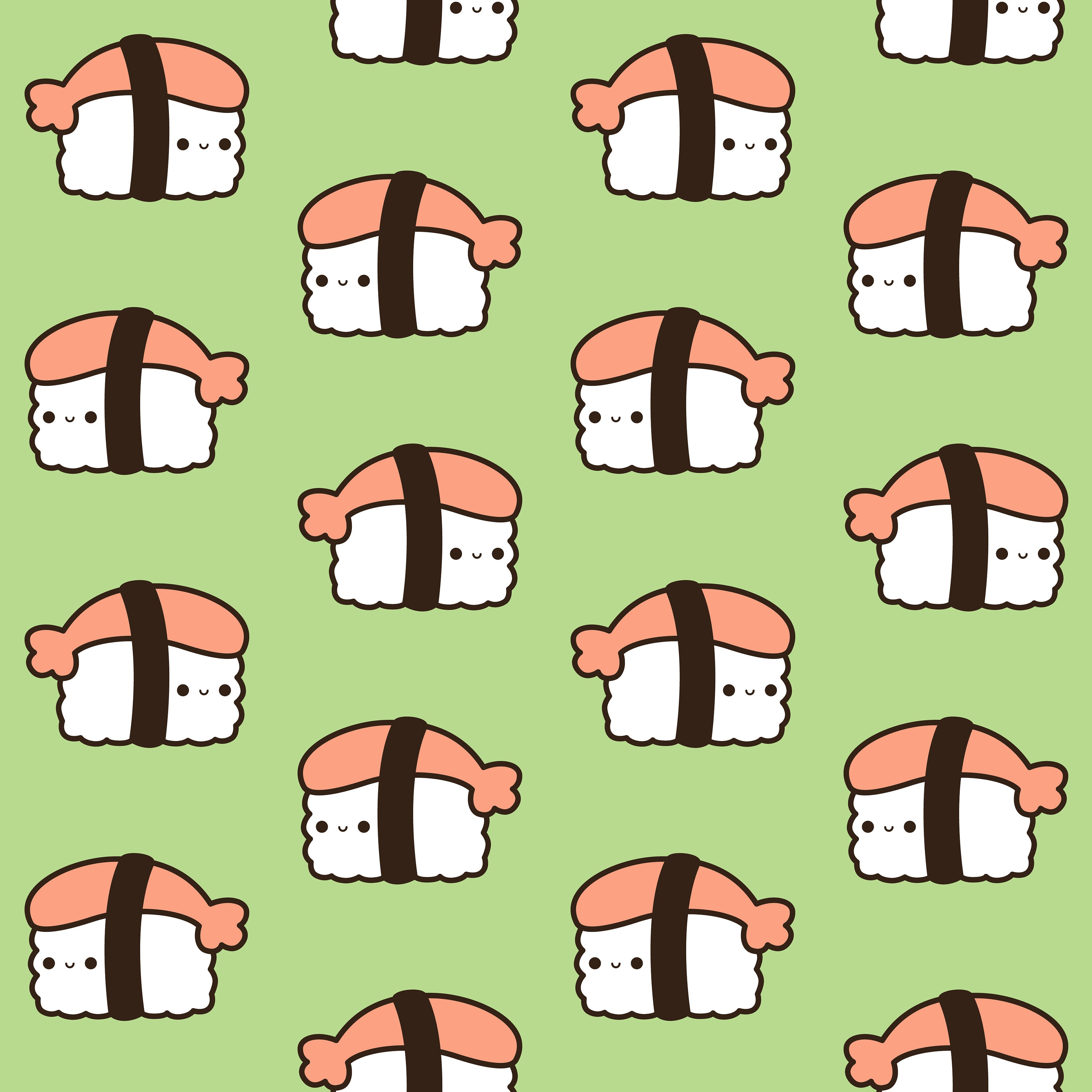 Sushi Digital Papers Kawaii Sushi Digital Papers Sushi - Etsy