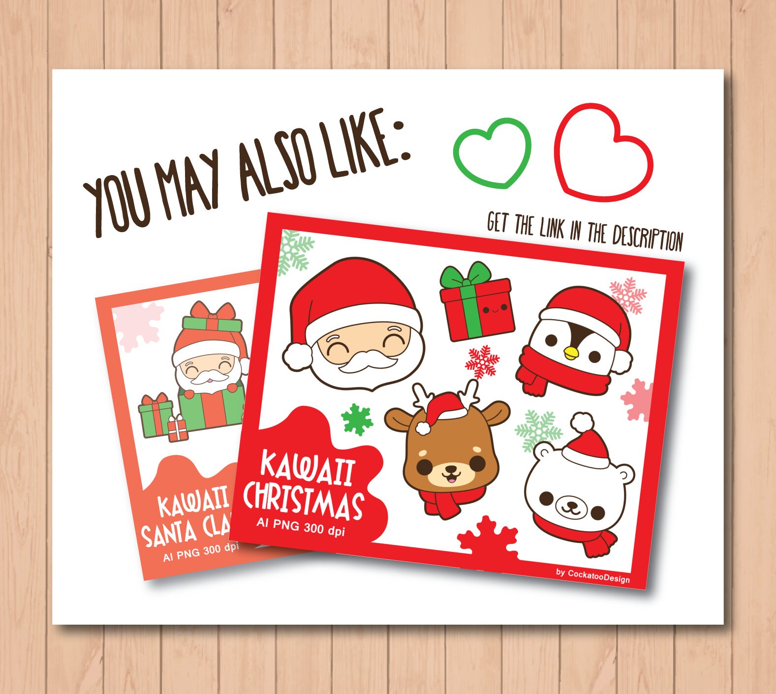 Santa Claus clipart Christmas clipart kawaii Christmas | Etsy