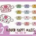 Kawaii Clip Art, Love Letter Clipart, Valentines Day Clipart, Envelope ...