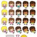 Soccer Clip Art, Football Clipart, Kawaii Soccer Clipart, Kids Football ...