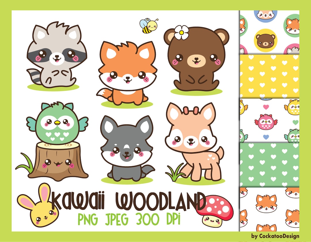 Woodland Clipart, Spring Clipart, Woodland Animals Clipart, Woodland ...
