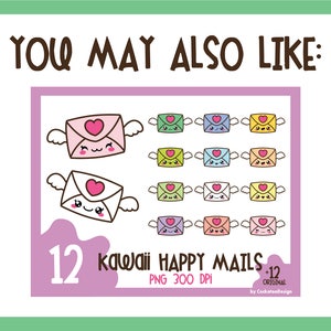 35% OFF, Kawaii Clip Art, Kawaii Happy Mail Clip Art, Mailbox Clipart ...