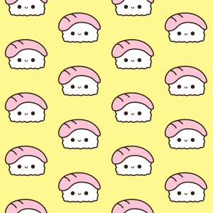 Sushi Digital Papers, Kawaii Sushi Digital Papers, Sushi Digital ...