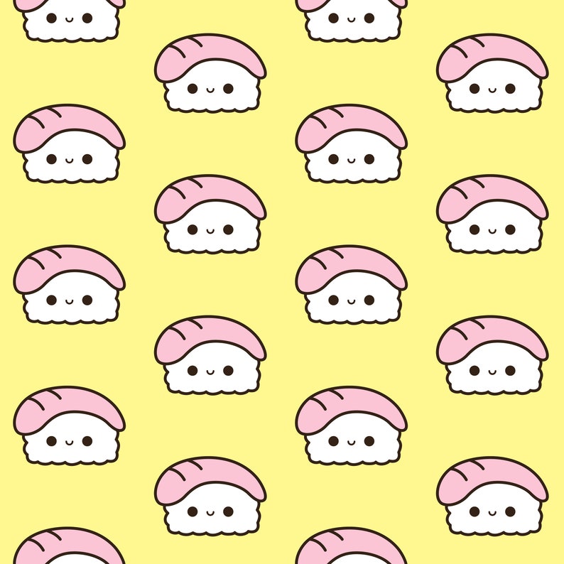 Sushi Digital Papers Kawaii Sushi Digital Papers Sushi - Etsy