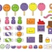 Halloween Candy Clipart, Kawaii Candy Clipart, Halloween Sweets Clipart ...